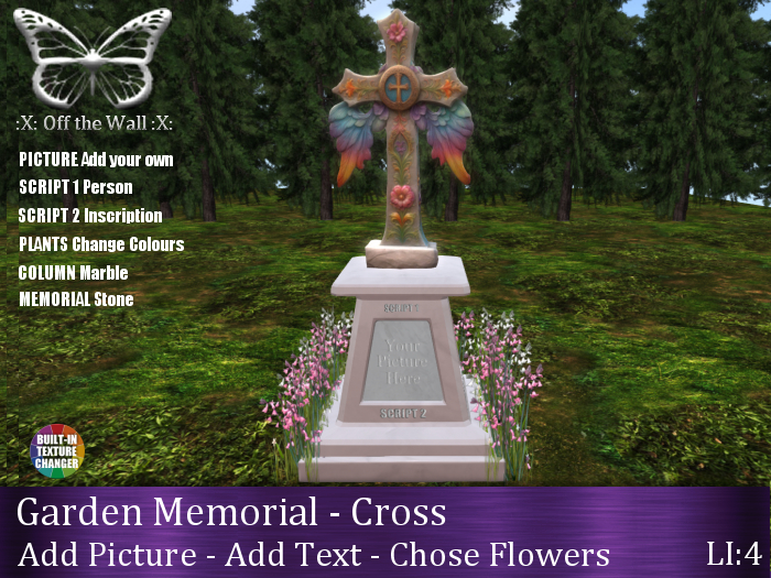 Second Life Marketplace - :X: Off the Wall :X: Memorial - Garden Stone ...