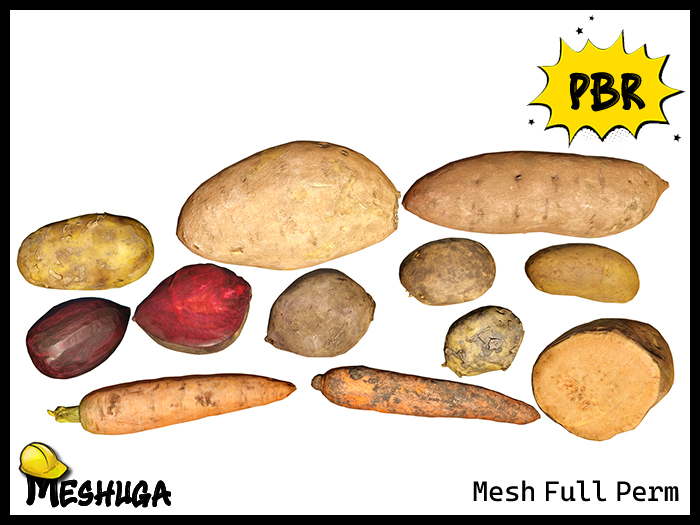 Second Life Marketplace - Meshuga PBR Market Vegetables Pack 2 FULL ...