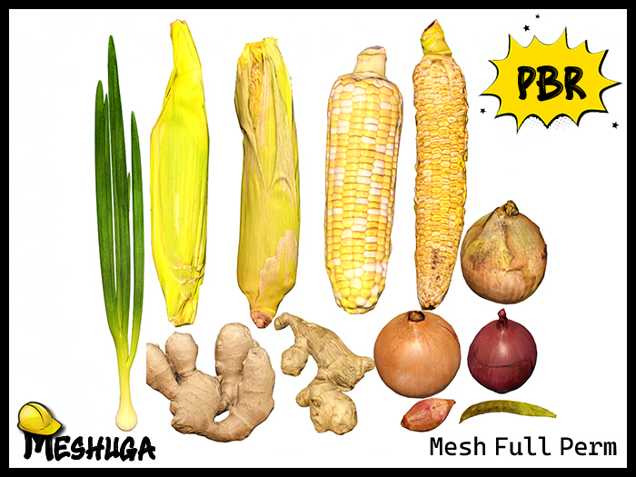Second Life Marketplace - Meshuga PBR Market Vegetables Pack 5 FULL ...