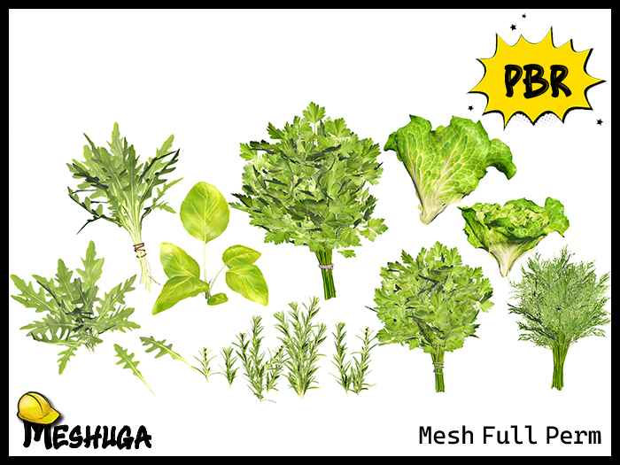 Second Life Marketplace - Meshuga PBR Market Vegetables Pack 7 FULL ...