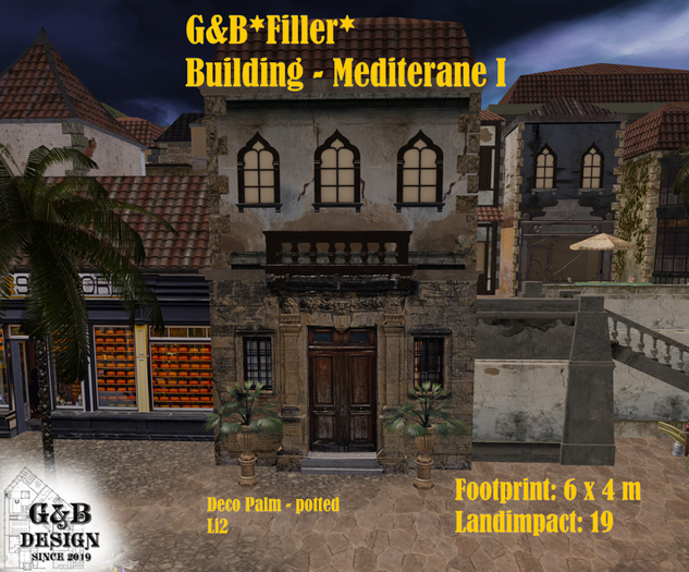 Second Life Marketplace - G&B*Filler Building-Mediterane Style