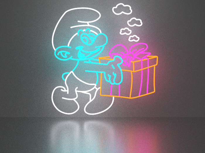 Second Life Marketplace - Smurf 1 neon sign Full Permission