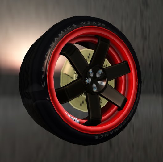 Second Life Marketplace - C>P>D> V3 Powder Coat Red-Black rim texture