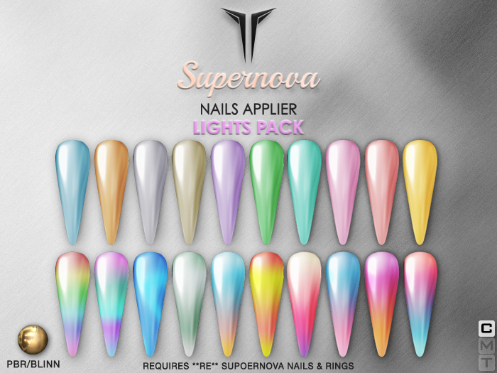 Second Life Marketplace - **RE** Supernova Nails Applier - LIGHTS for ...