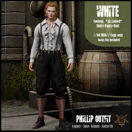 Second Life Marketplace - //RKS// Phillip Outfit - White