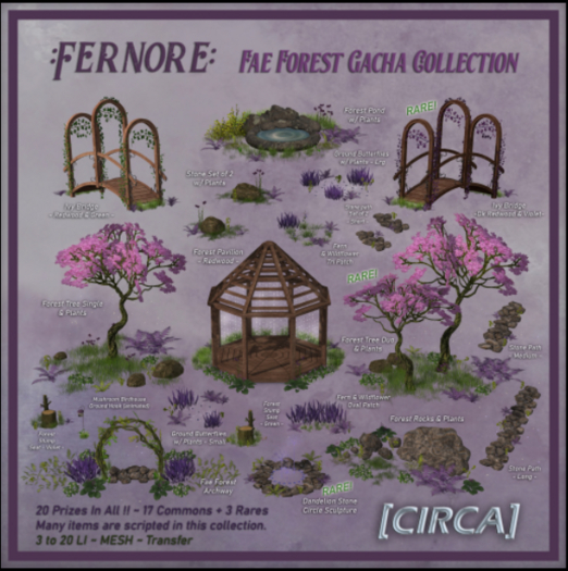 Second Life Marketplace - [C.] Pkg - :Fernore: Fae Forest Arch Gateway