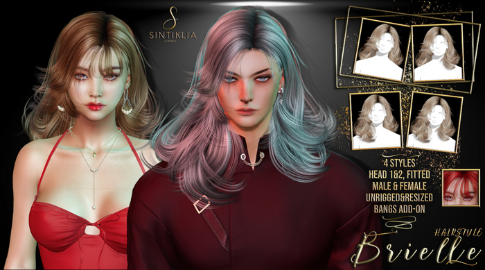 Second Life Marketplace - Sintiklia - Hair Brielle - Colors&Ombres