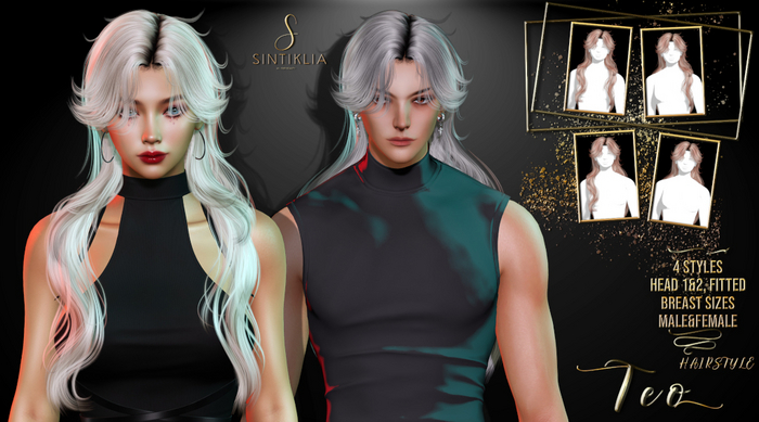 Second Life Marketplace - Sintiklia - Hair Teo - Colors&Ombres