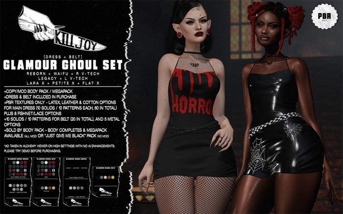 Second Life Marketplace - KILLJOY Glamour Ghoul Set LARA X [PBR Only]