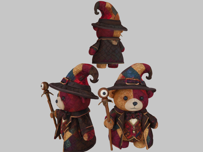 Second Life Marketplace - Patchwork Wizard Bear FULL PERM