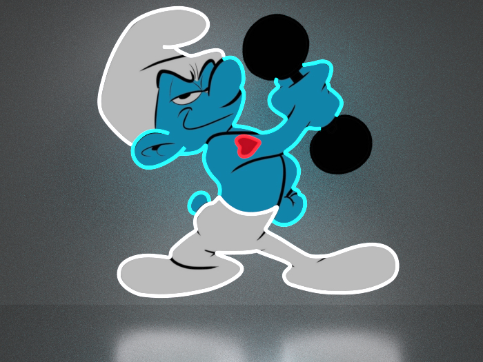 Second Life Marketplace - Hefty Smurf neon picture Full Permission