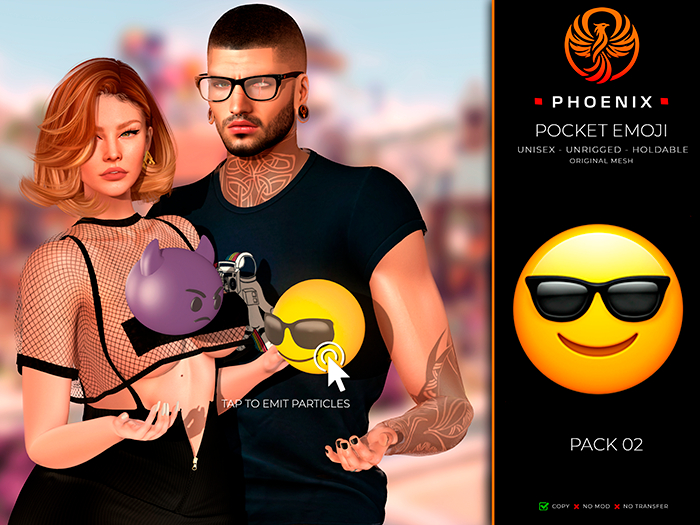 Second Life Marketplace - Phoenix - Pocket Emoji PACK 02