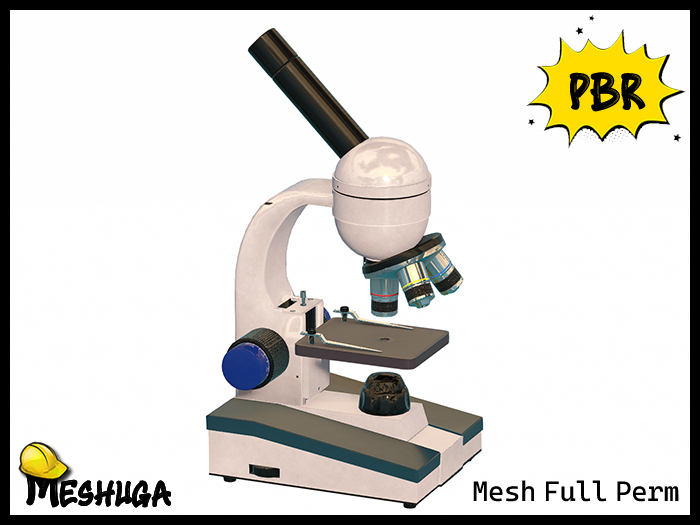 Second Life Marketplace - Meshuga PBR Medical Microscope FULL PERM MESH