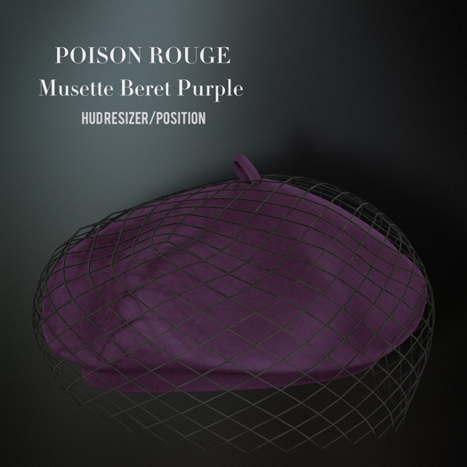 Second Life Marketplace - POISON ROUGE Musette Beret Purple