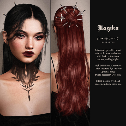 Second Life Marketplace - Magika - Four of Swords Hair