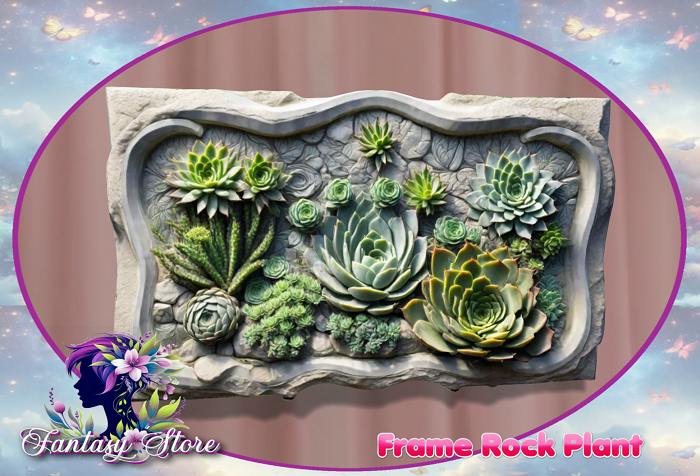 Second Life Marketplace - Fantasy Store Frame Rock Plants