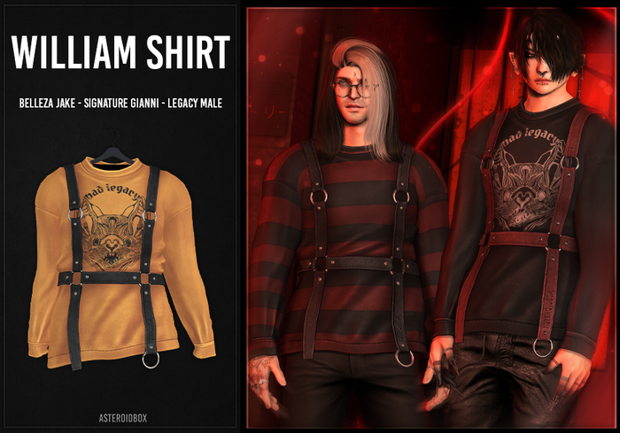 Second Life Marketplace - AsteroidBox. William Shirt - Lemon
