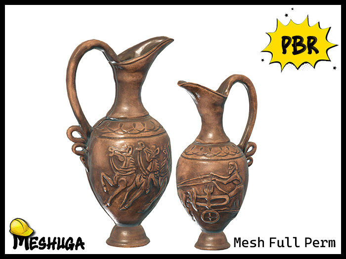 Second Life Marketplace - Meshuga PBR Ancient Jug FULL PERM MESH