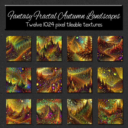 Second Life Marketplace - *Wallflowers* Fantasy Fractal Autumn Landscapes