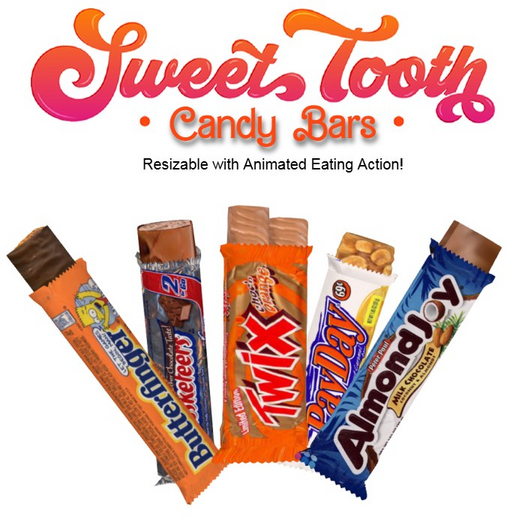Second Life Marketplace - Sweet Tooth Candy Bars - FATPACK (ADD)