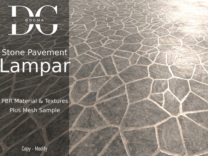 Second Life Marketplace - [Dogma] Stone Lampar Pavement PBR Fatpack