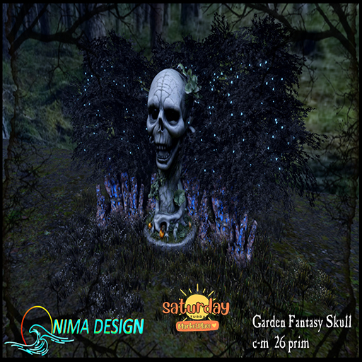 Second Life Marketplace - NIMA DESIGN - GARDEN FANTASY SKULL