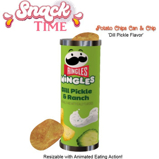 Second Life Marketplace - Snack Time Can Potato Chips - Dill Pickle (ADD)