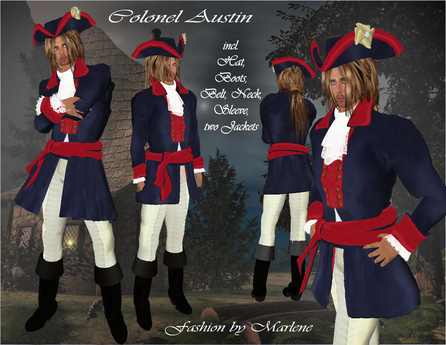 Second Life Marketplace - *MG Colonel Austin, Captain, elegance men,