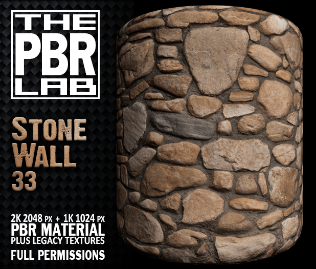Second Life Marketplace - The PBR Lab - Stone Wall 33