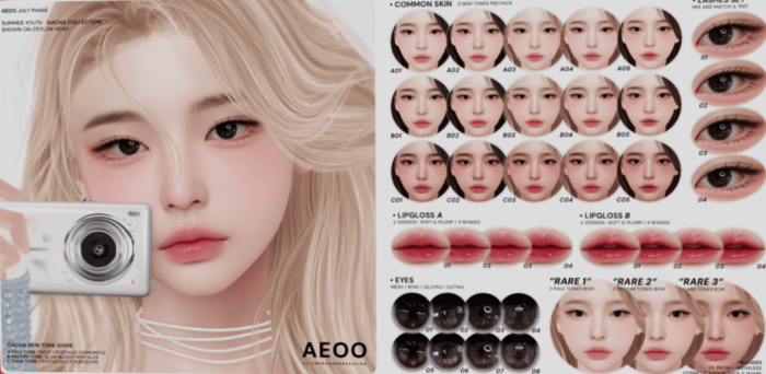 Second Life Marketplace - "aeoo" summer youth gacha - eyes - 01