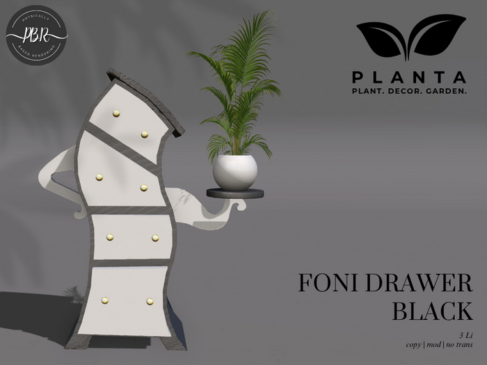 Second Life Marketplace - Planta - Foni Drawer Black