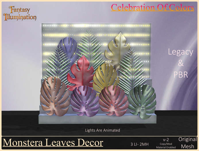 Second Life Marketplace - Monstera Leaves Decor