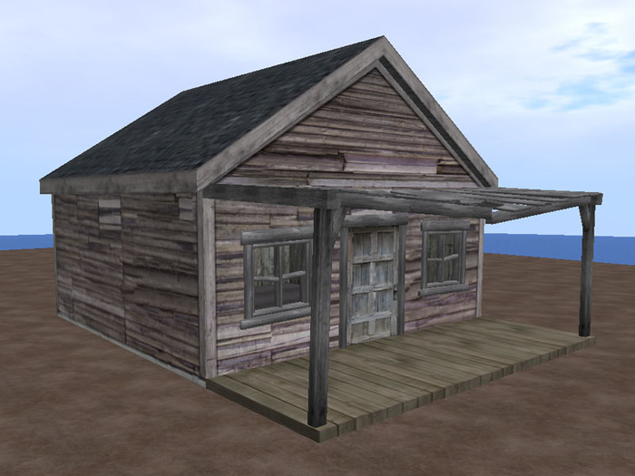 Second Life Marketplace - RE Old Shack w/Breaking Porch- Old West Shop ...