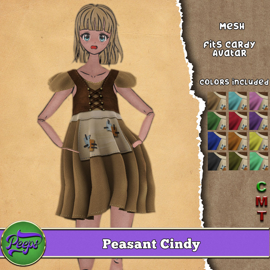 Second Life Marketplace - Peeps PMR Peasant Cindy Cardy