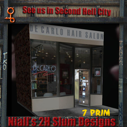 Second Life Marketplace - 2H Building - De Carlo Hair Salon (10x15m)