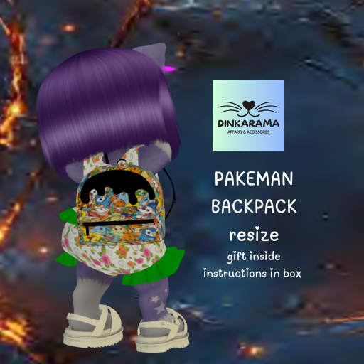 Second Life Marketplace - 150 DINKARAMA: PAKEMON GIVER BACKPACK BOXED