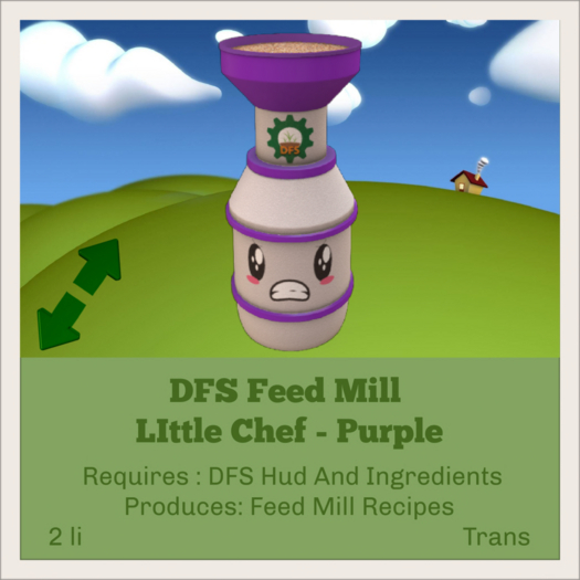 Second Life Marketplace - DFS Feed Mill - Little Chef - Purple