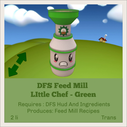 Second Life Marketplace - DFS Feed Mill - Little Chef - Green