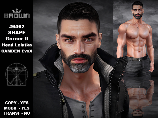 Second Life Marketplace - 6466 SHAPE Garner II Head Lelutka CAMDEN EvoX