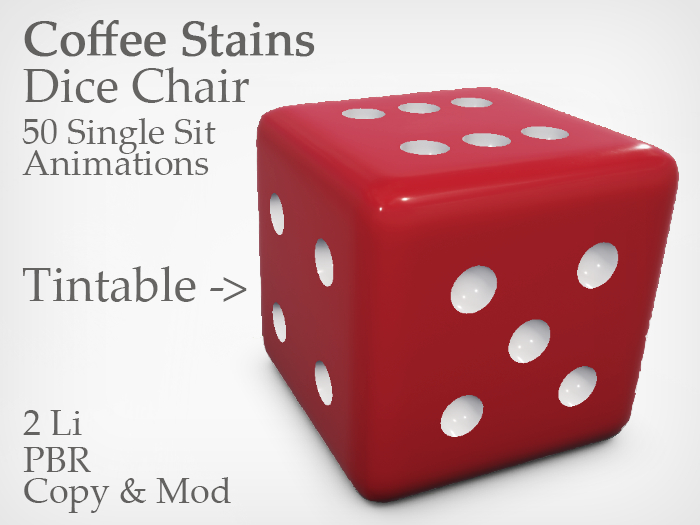 Second Life Marketplace - Coffee Stains - Dice Chair