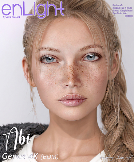 Second Life Marketplace - enLight ABI 5-satin Genus-4K *Head skins*