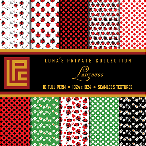 Second Life Marketplace - LPC Lady Bugs Full Perm Seamless Textures
