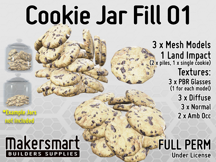 Second Life Marketplace - Makersmart: Cookie Jar Fill 01