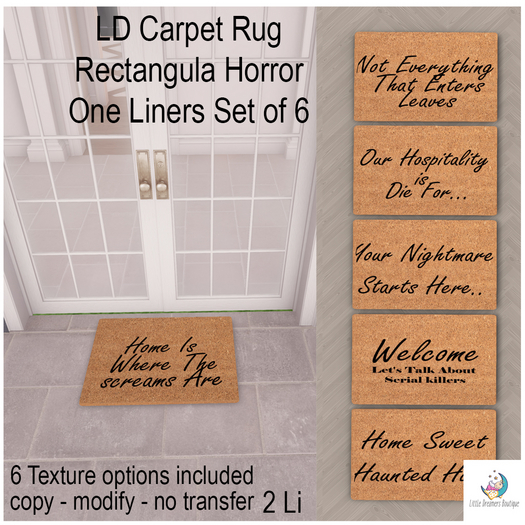 Second Life Marketplace - LD Carpet Rug Rectangula Horror One Liners ...