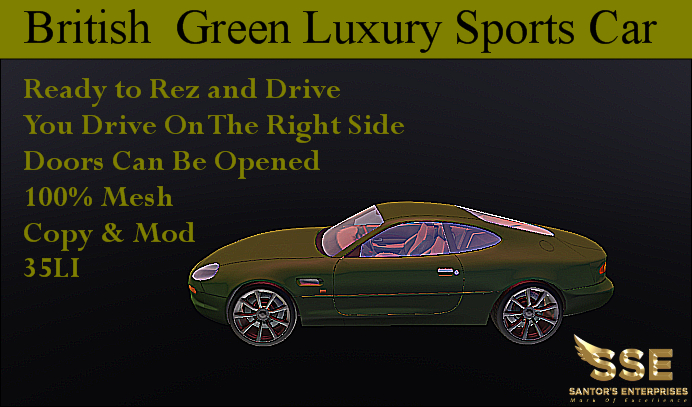 Second Life Marketplace - SSE LUXURY BRITISH SPORT CAR