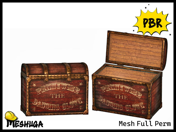 Second Life Marketplace - Meshuga PBR Horror Circus - Pennywise's Chest ...