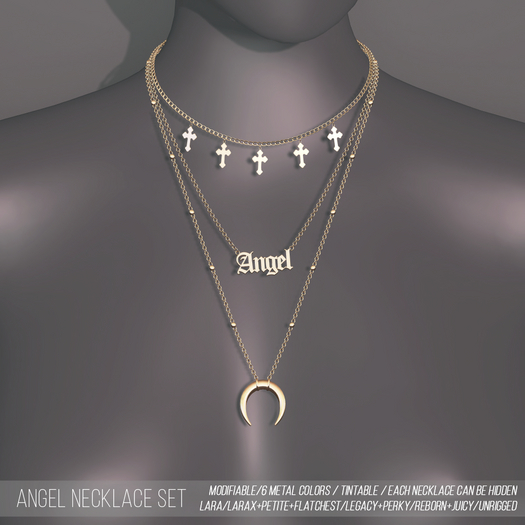 Second Life Marketplace - CHAIN - Angel Necklace Set - DEMO