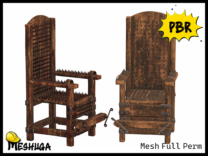 Second Life Marketplace - Meshuga PBR Judas Torture Chair FULL PERM MESH