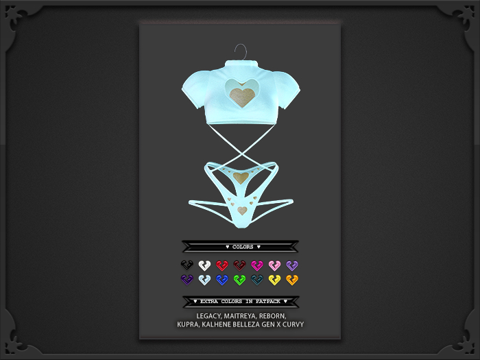 Second Life Marketplace - [CURSED] Sybilla Bodysuit- Light Blue