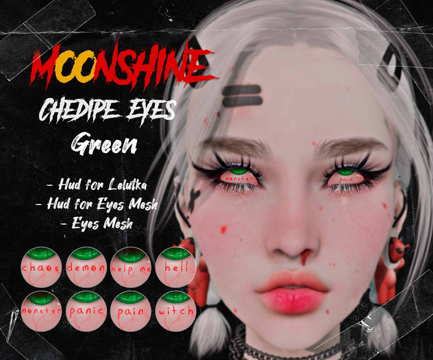 Second Life Marketplace - ::moonshine:: Chedipe Eyes Green (add)
